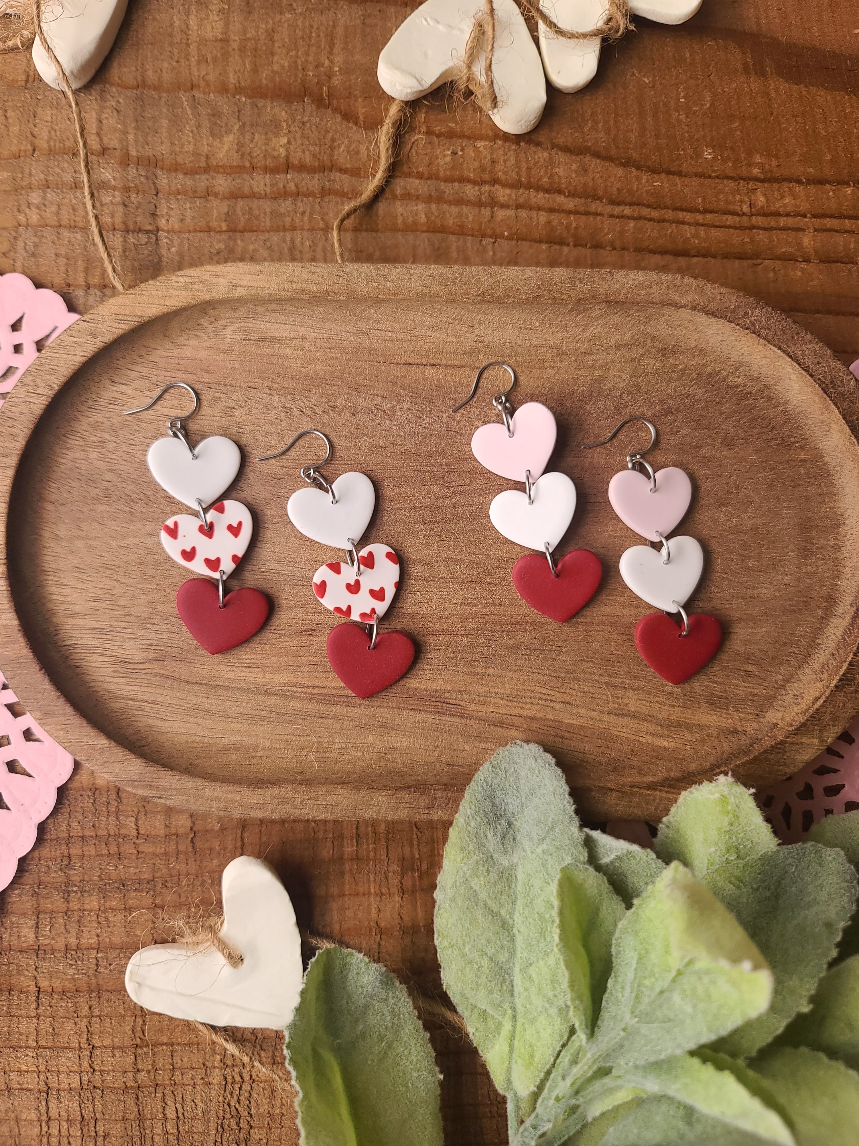 Triple Heart Dangle – Bright Type Designs